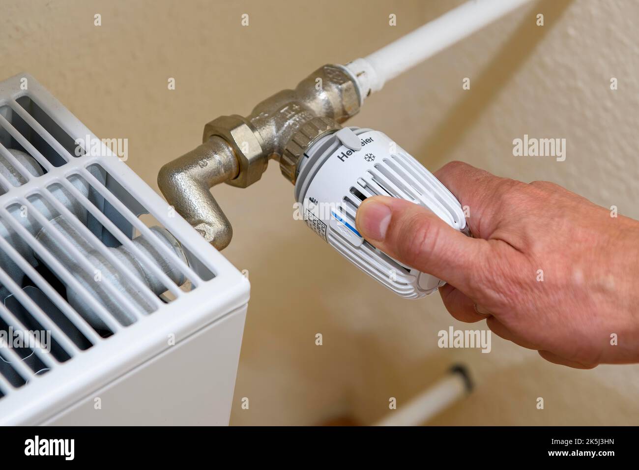 Thermostat of heating is set to lowest level frost-proof frost ...