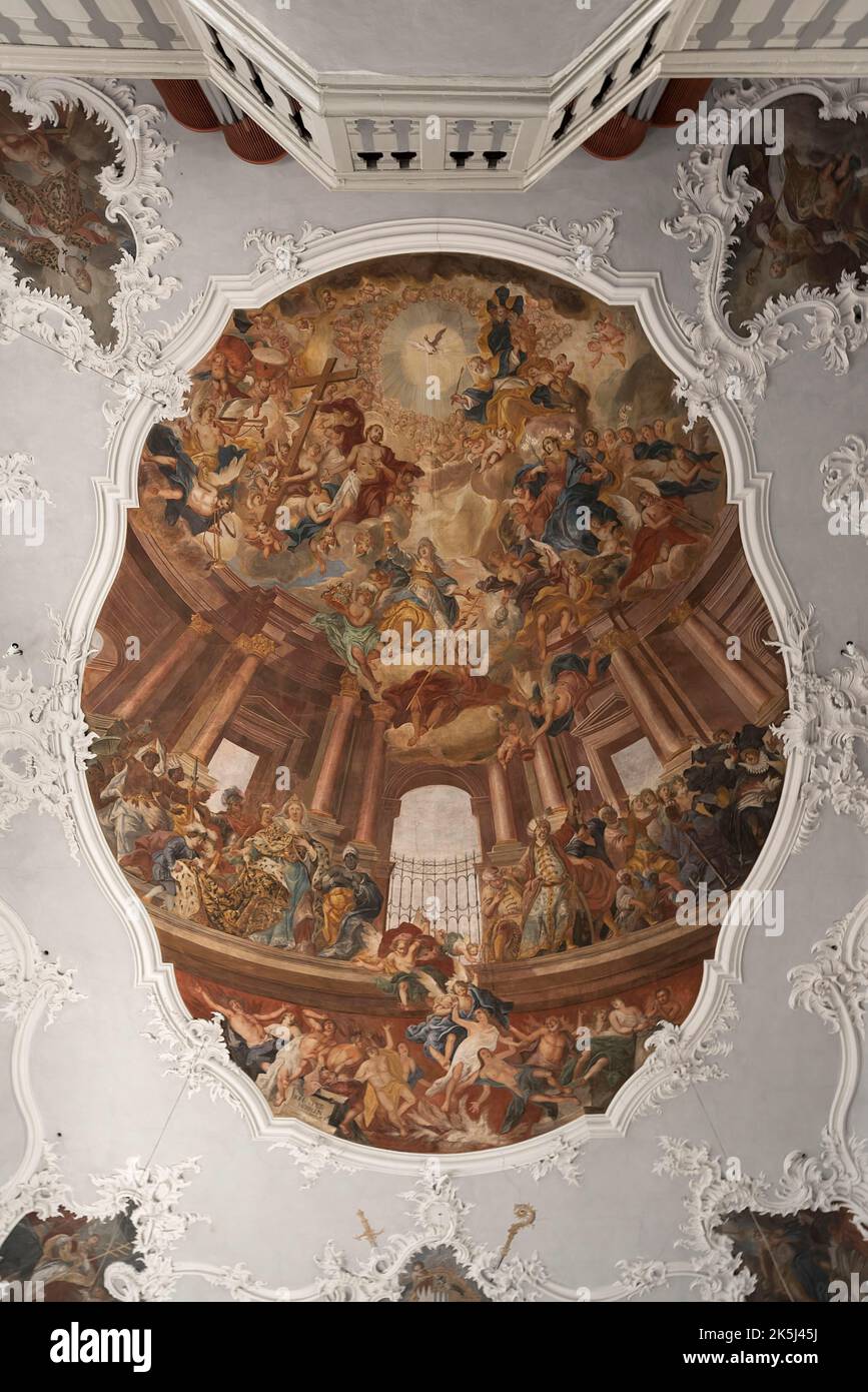 Ceiling painting by the artist Johann Peter Herrlein, 1722-1799, Parish ...