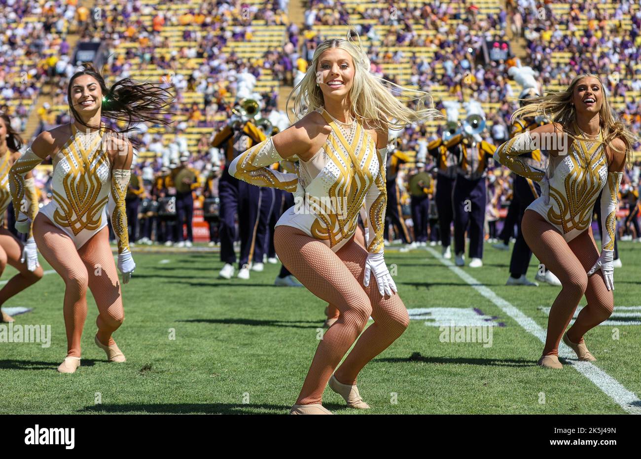 Baton Rouge, LA, USA. 8th Oct, 2022. The LSU Golden Girls perform ...
