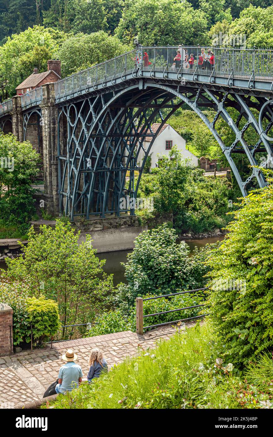 The Iron Bridge across the River Severn by the village of Ironbridge ...
