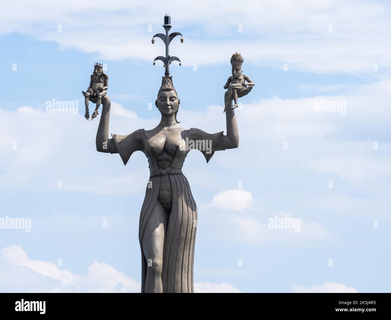 Statue Imperia at the harbour, Constance, Lake Constance, Baden ...