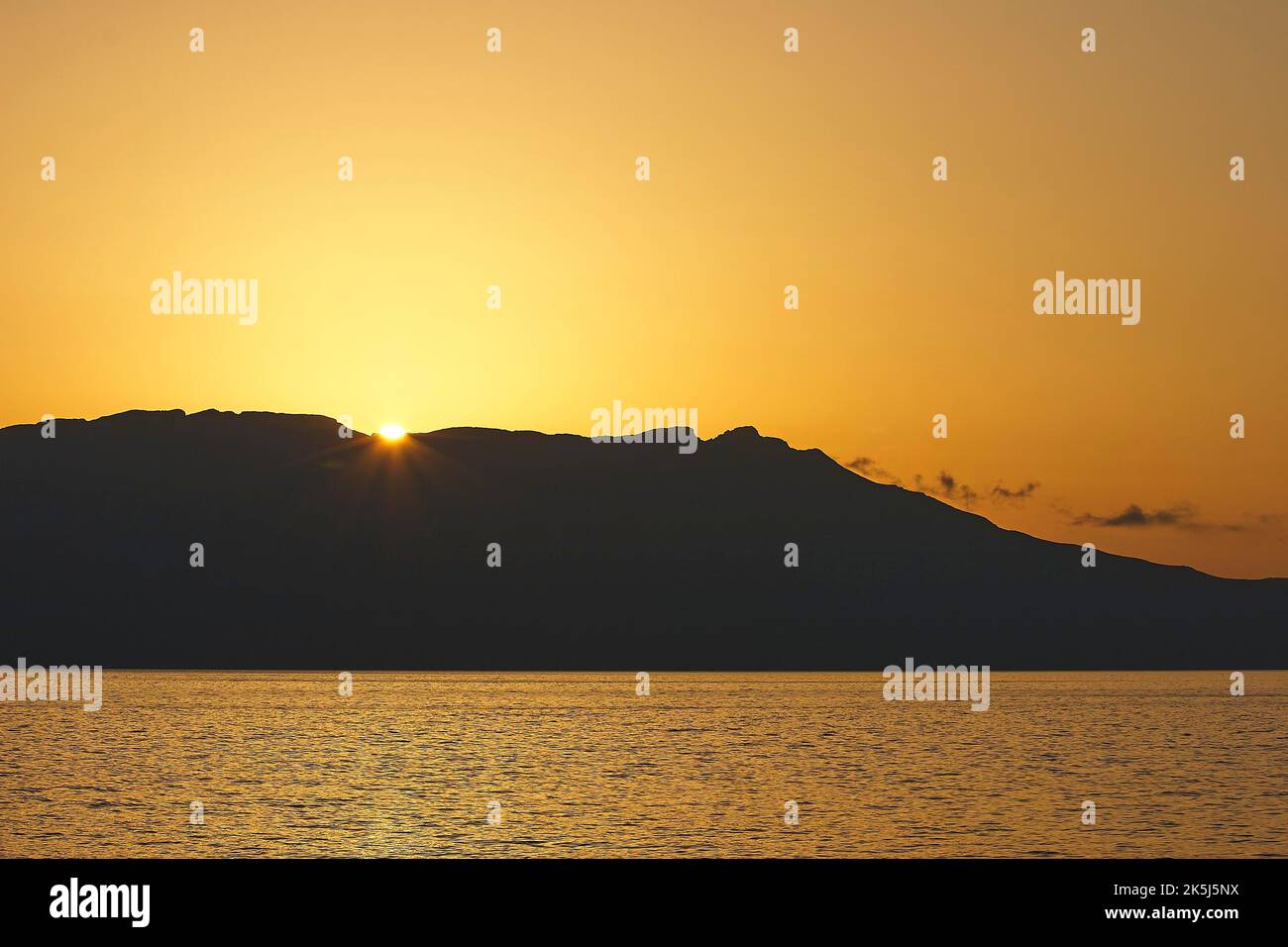 Sunset, evening light, Rodopou peninsula, Gramvoussa peninsula ...