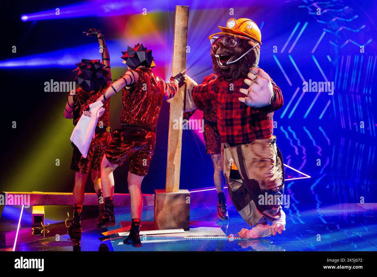 Cologne, Germany. 08th Oct, 2022. The character "The Mole" is on stage ...