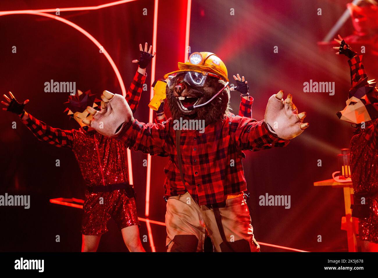 Cologne, Germany. 08th Oct, 2022. The character "The Mole" is on stage ...