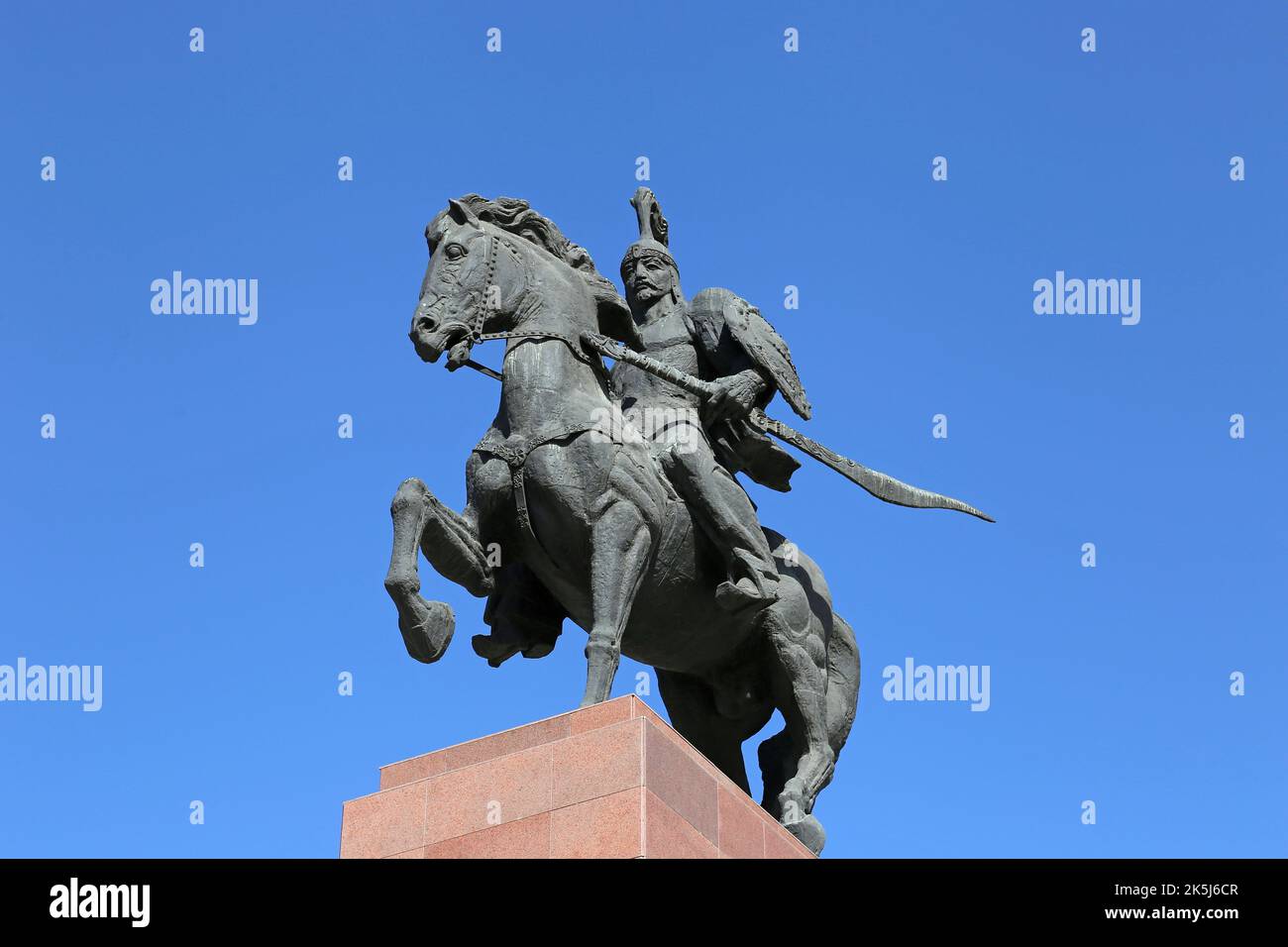 Equestrian statue of Manas, Ala-Too Square, Bishkek, Bishkek City ...