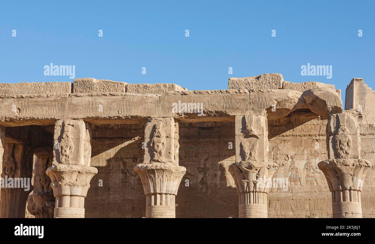 Temple of Edfu, Horus Temple, Edfu, Egypt Stock Photo - Alamy