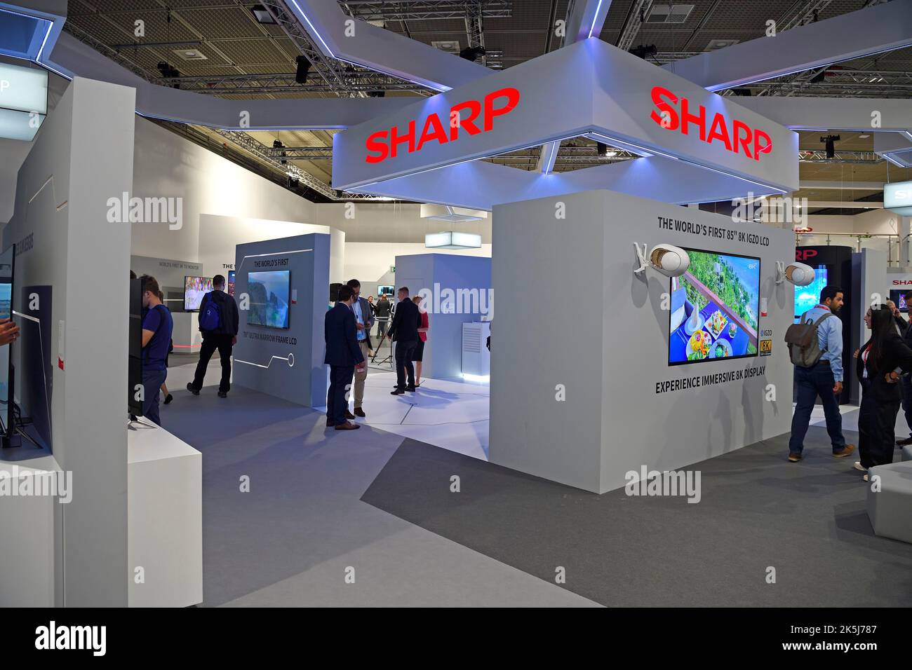 Flat screens from Sharp at the International Consumer Electronics Fair ...