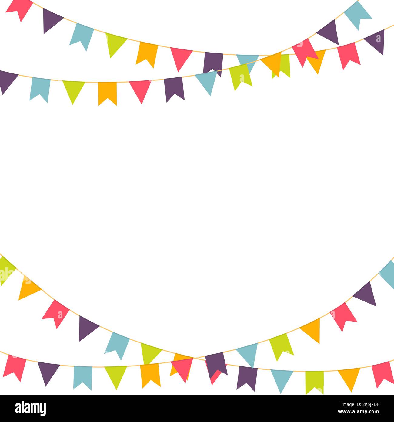 Party poster with colorful garlands, vector illustration Stock Vector ...