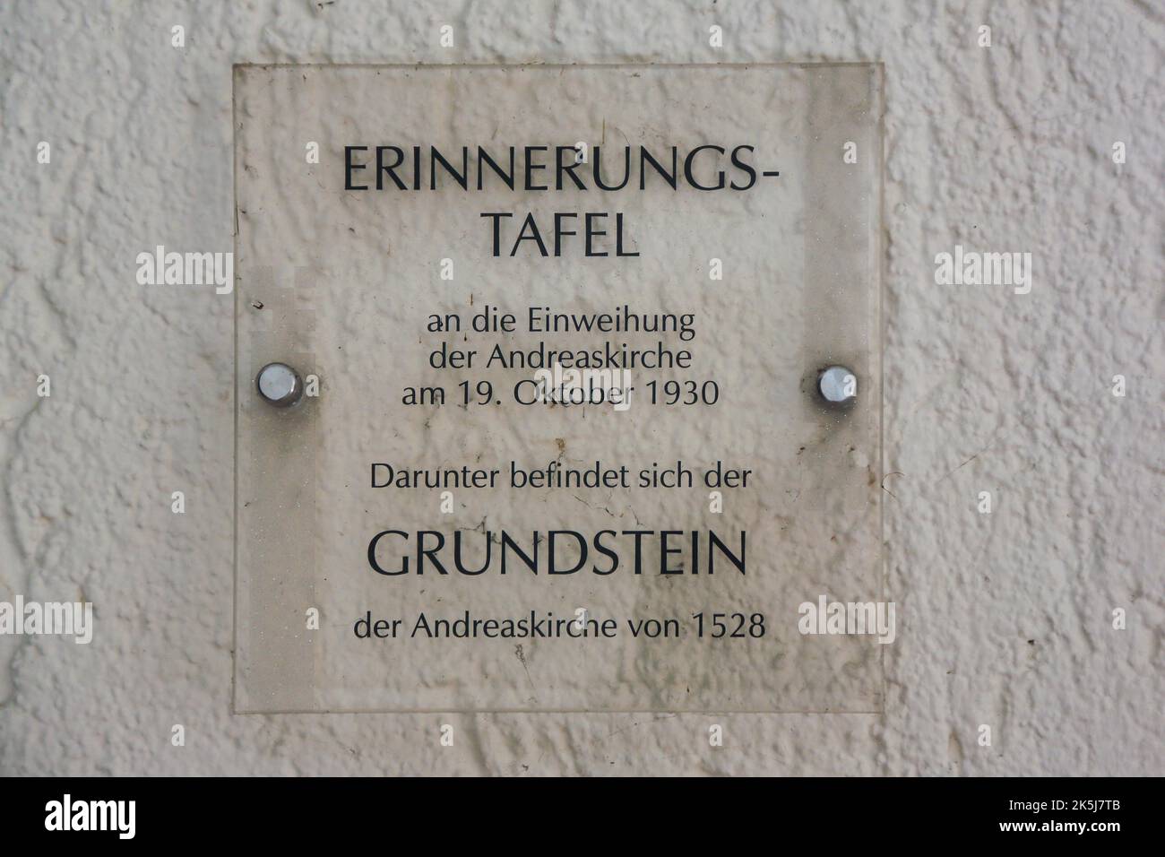 Inauguration commemorative plaque, information plaque foundation stone ...