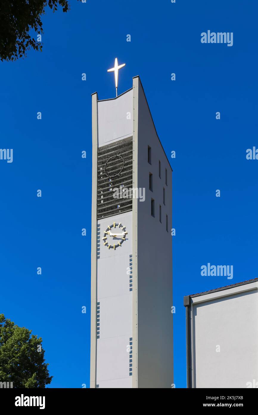 Catholic Church of Our Dear Lady, Church of Our Lady, steeple, clock ...