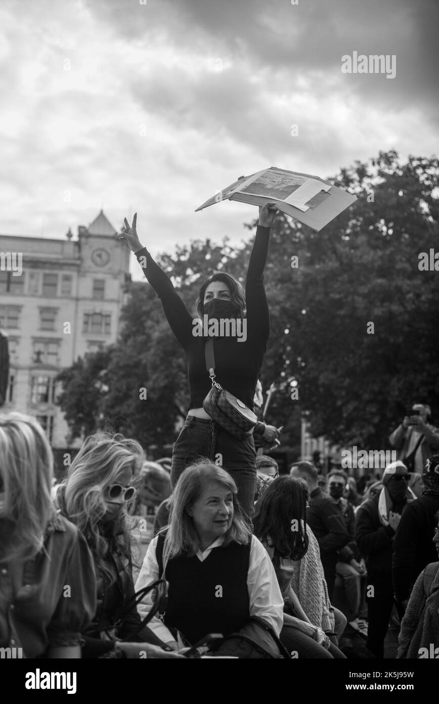 Protest of the iranian regime Black and White Stock Photos & Images - Alamy
