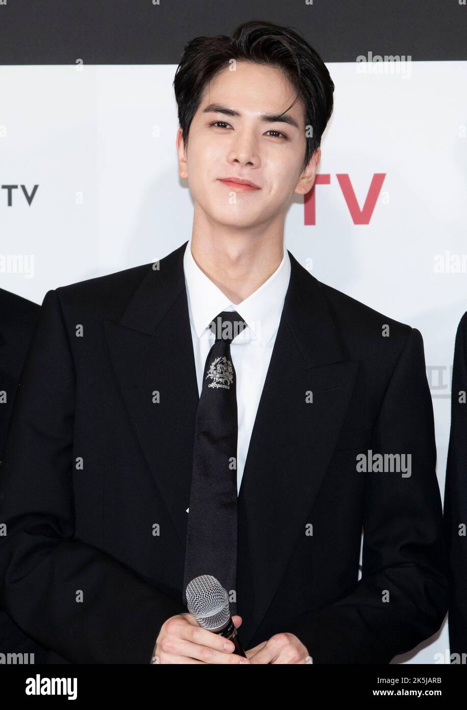 Seoul, South Korea. 8th Oct, 2022. South Korean-Japanese boy band The BOYZ, Kevin, Sangyeon ...