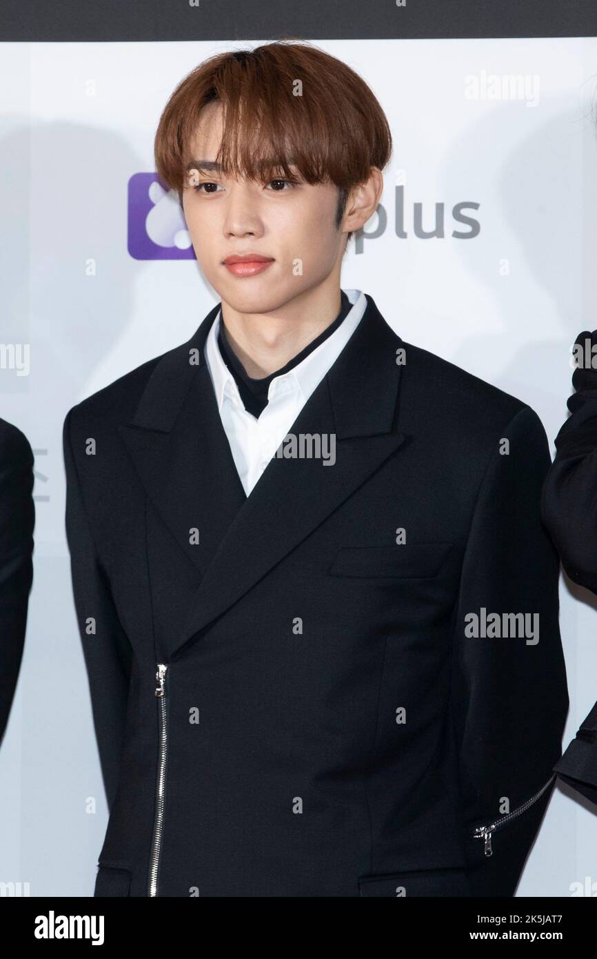 Seoul, South Korea. 8th Oct, 2022. South Korean-Japanese boy band The BOYZ, Kevin, Sangyeon ...