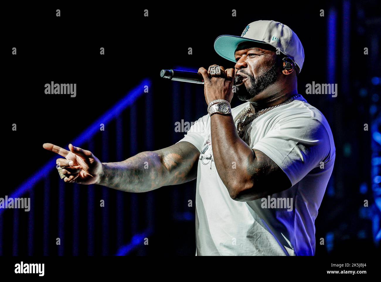 Hamburg, Germany. 08th Oct, 2022. US rapper Curtis "50 Cent" Jackson ...
