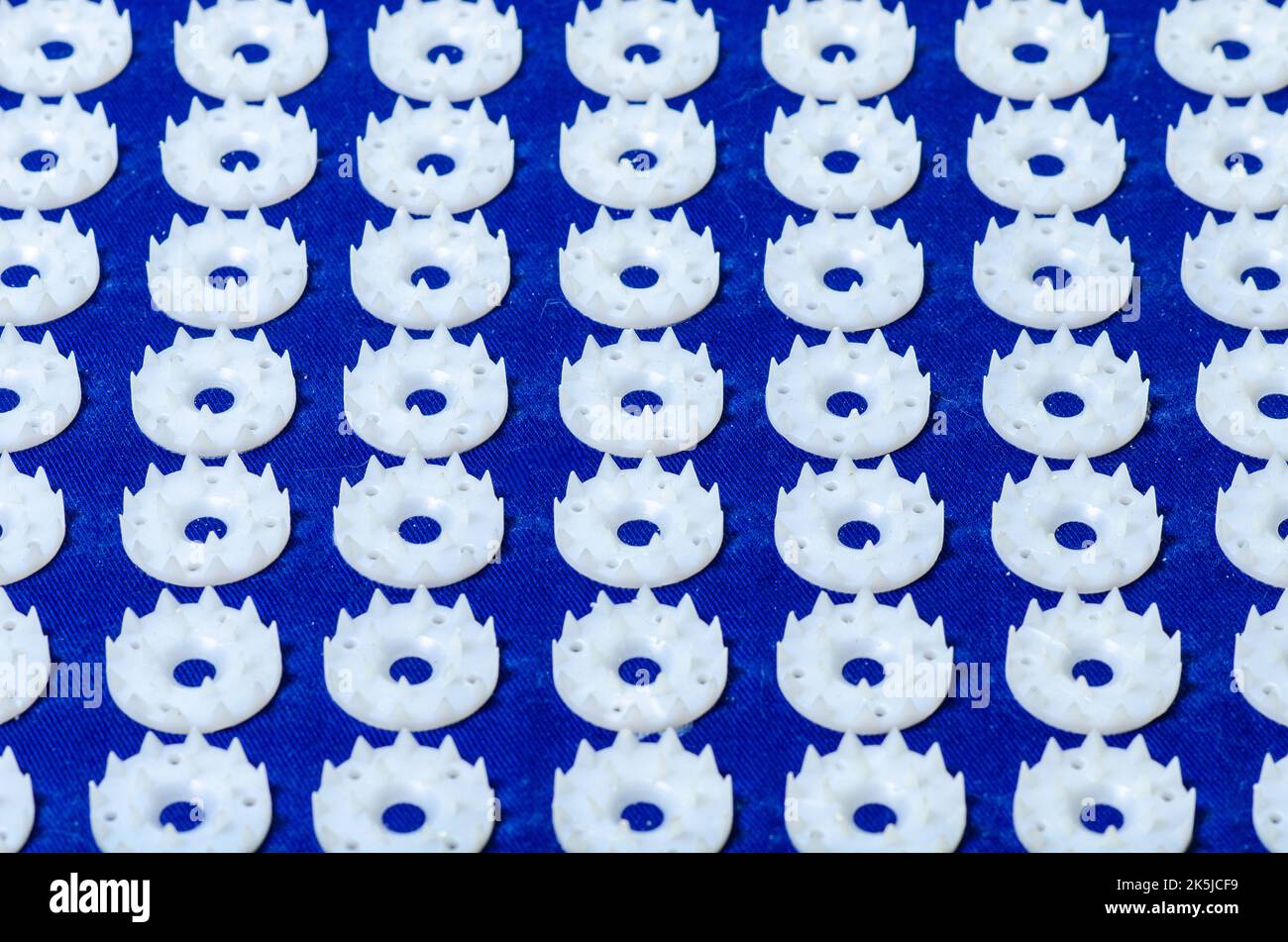 Massage mat with needles. Isolated on white background.Orthopedic ...