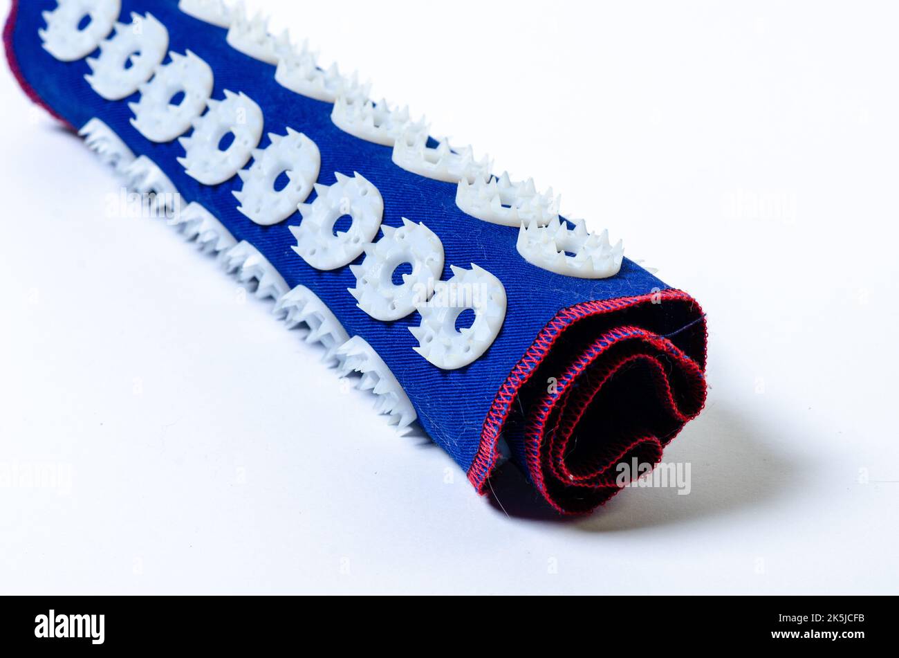 Massage mat with needles. Isolated on white background.Orthopedic ...