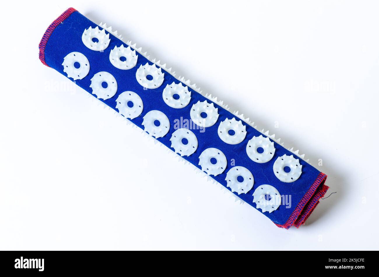 Massage mat with needles. Isolated on white background.Orthopedic ...