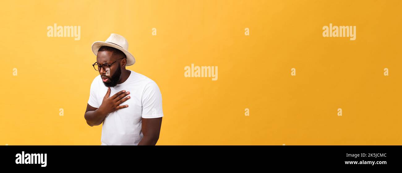Closeup portrait of young man, sick guy, student, worker patient with ...