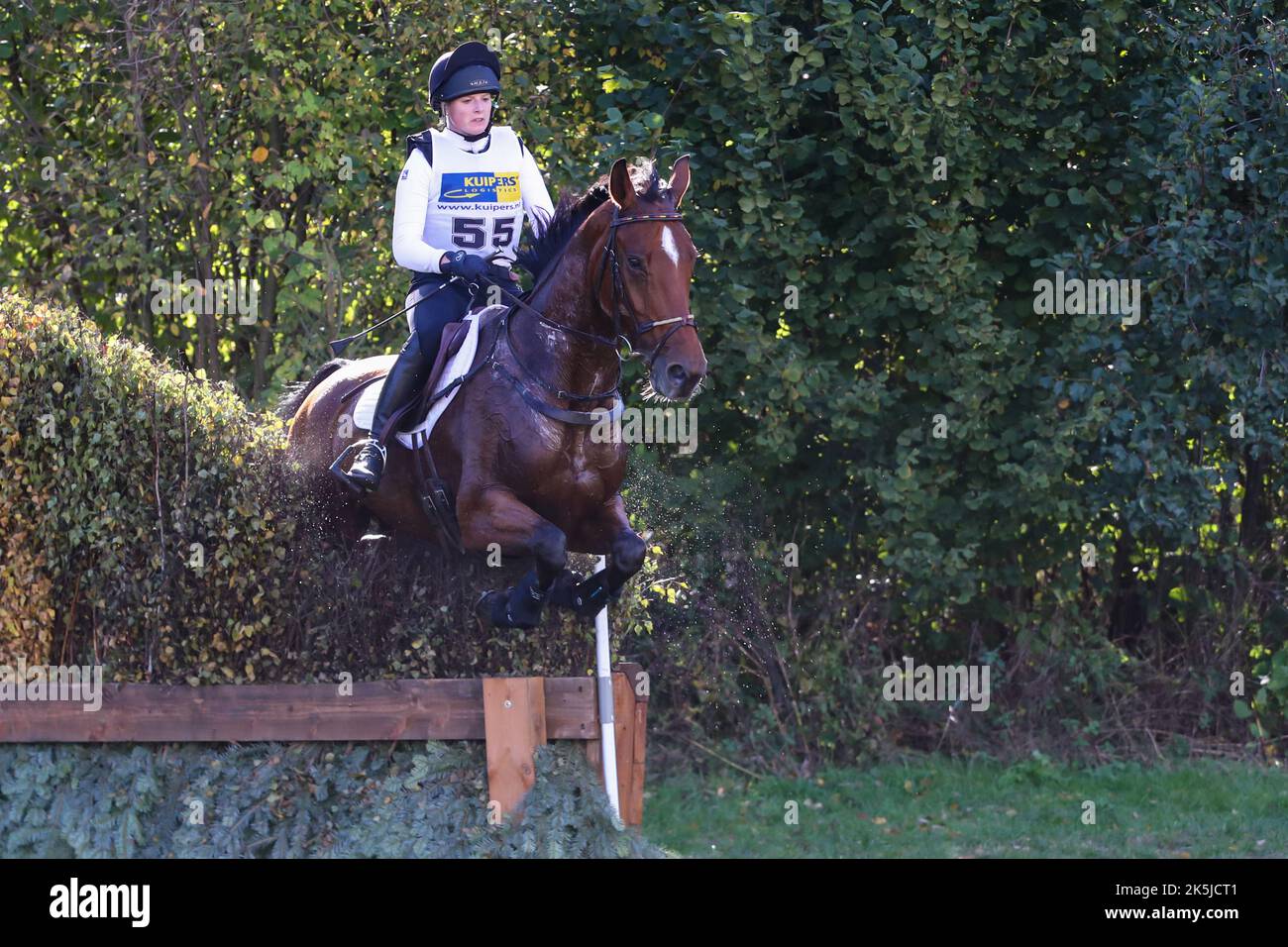 ENSCHEDE, NETHERLANDS - OCTOBER 8: Libussa Lubbeke with Caramia 34 ...