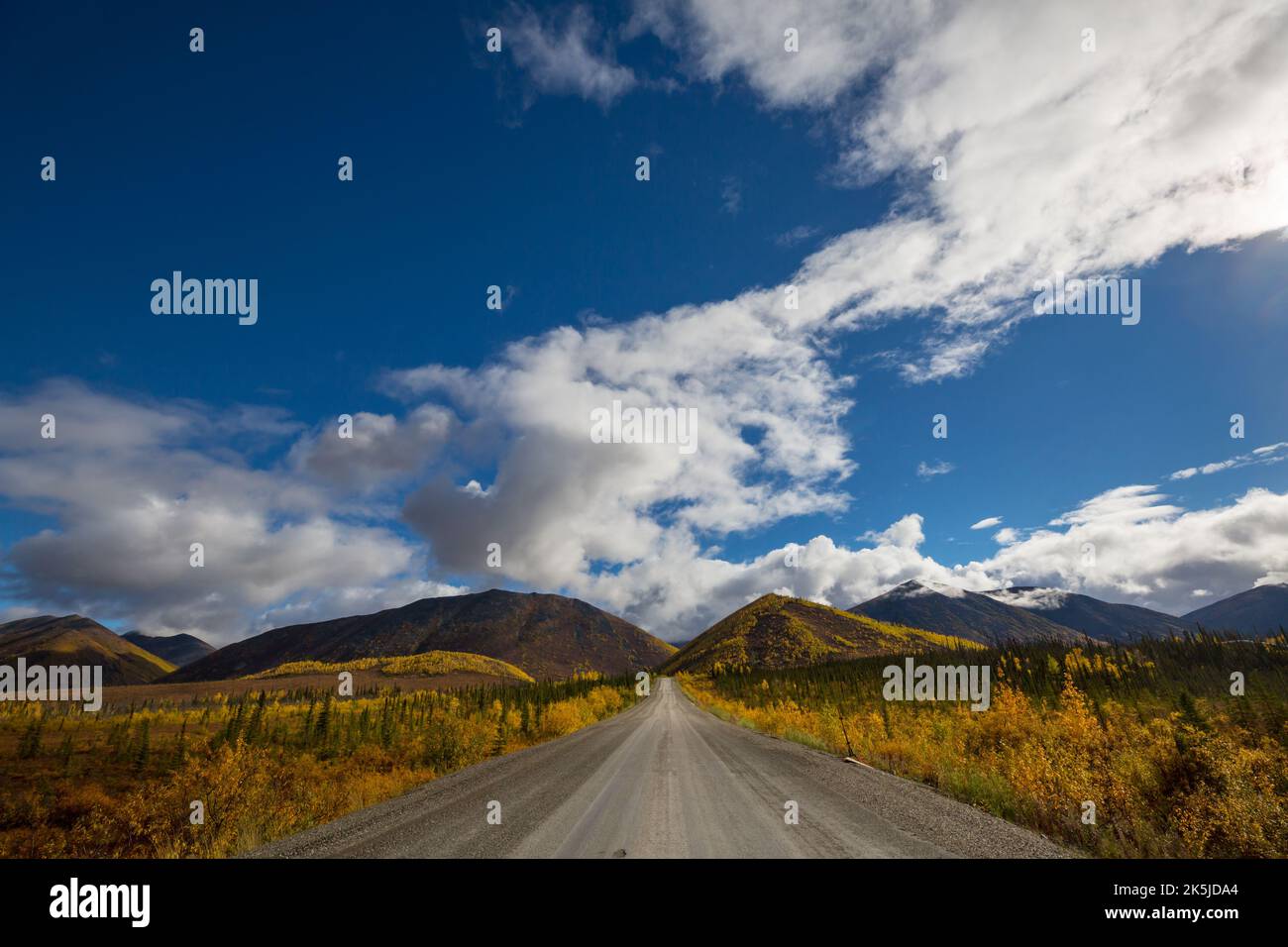 Tundra landscapes above Arctic circle in autumn season. Beautiful ...