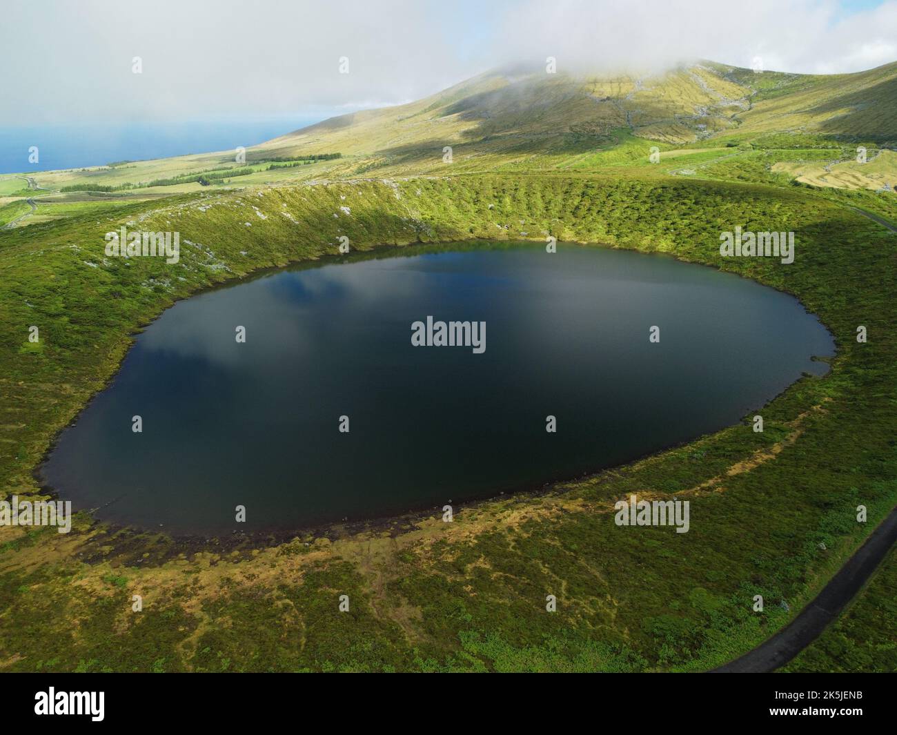 lakes, cliffs and mountain ranges of Azores Stock Photo - Alamy