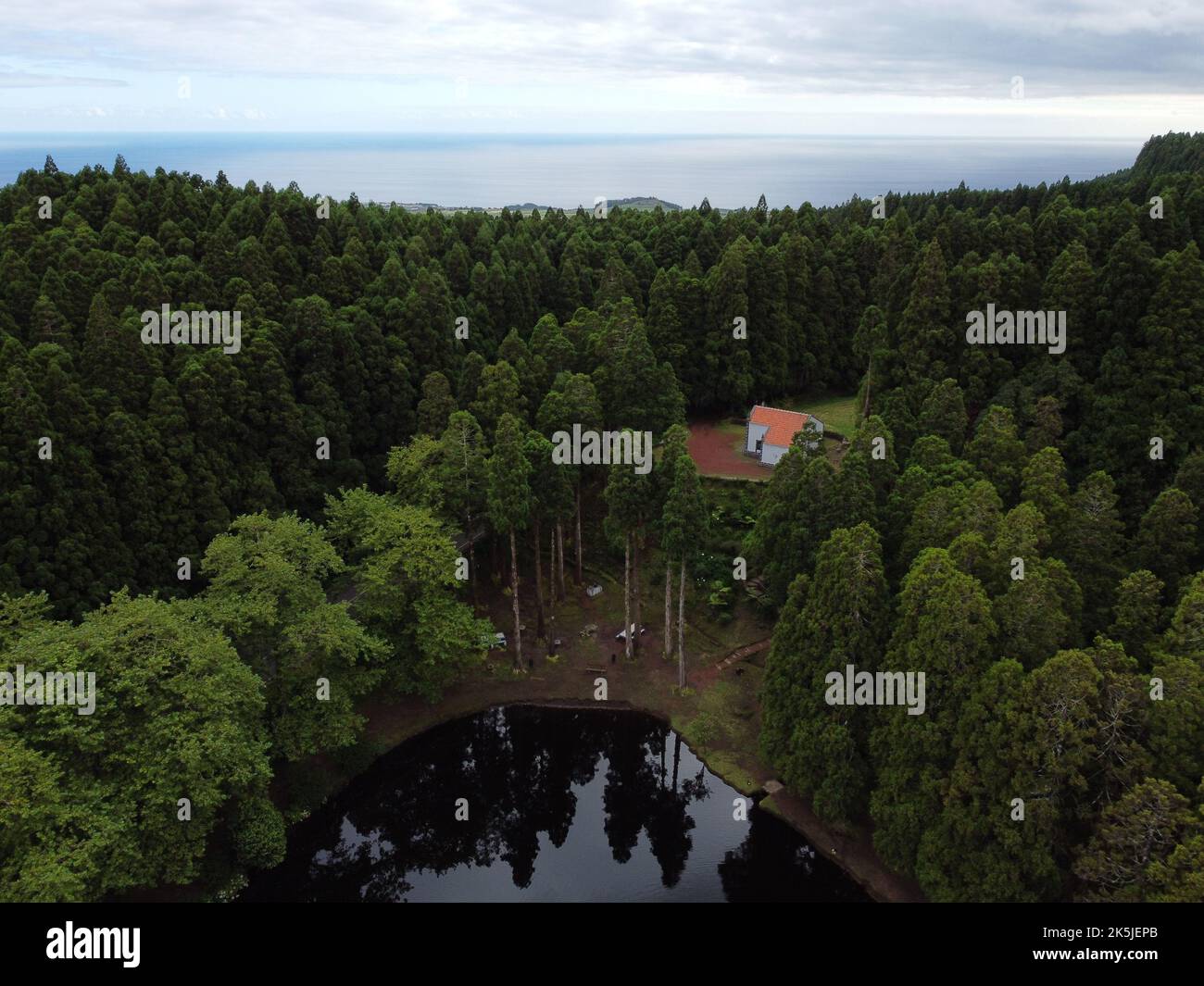 lakes, cliffs and mountain ranges of Azores Stock Photo - Alamy