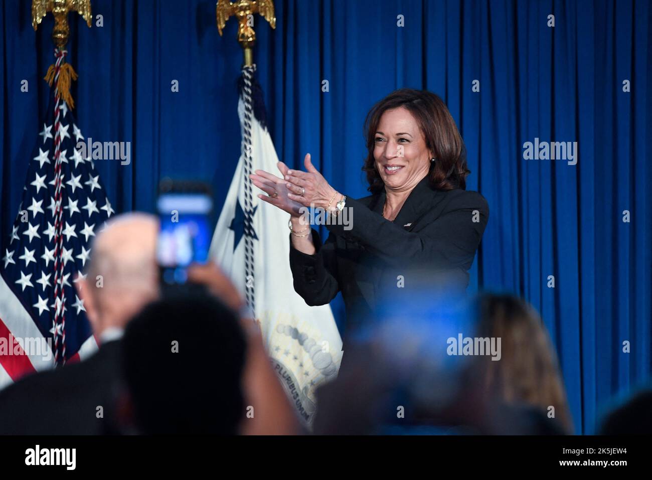 U.S. Vice President KAMALA HARRIS leads a roundtable conversation on ...