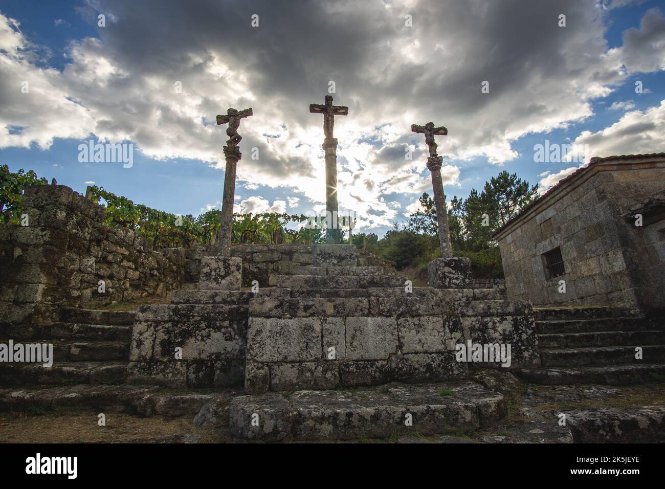 three stone crosses Stock Photo - Alamy