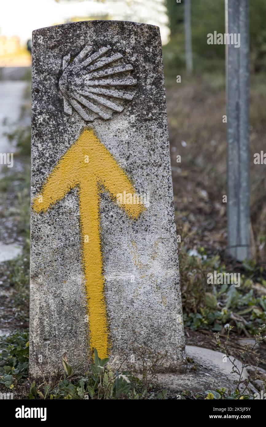 Camino frances pilgrimage route marker hi-res stock photography and ...