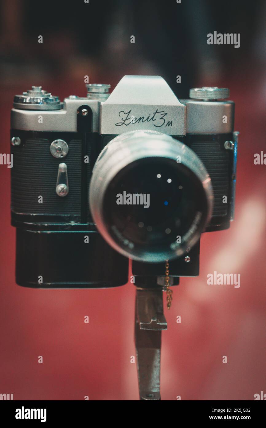 Zenit 3m, analog camera used in space. Museum of Cosmonautics, Moscow ...