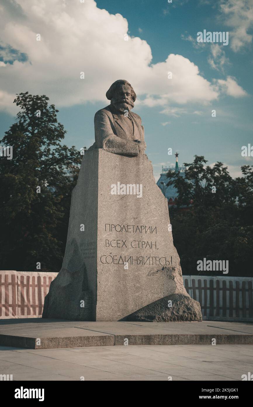 Karl Marx statue in Moscow, Russia Stock Photo - Alamy