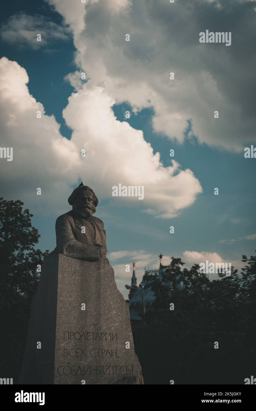 Karl Marx statue in Moscow, Russia Stock Photo - Alamy