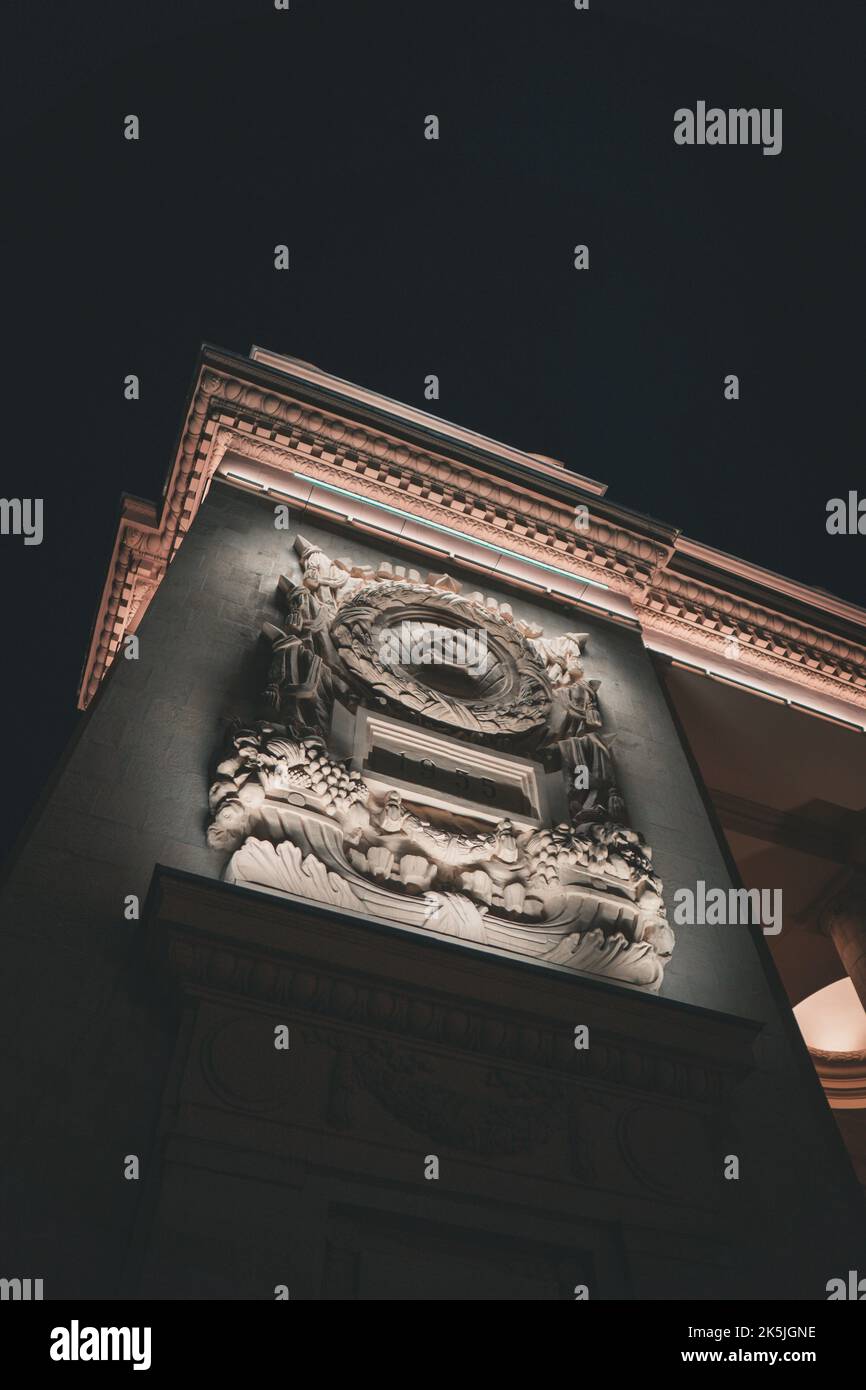 Symbol of the Soviet state on the entrance gate to the All-Russian ...