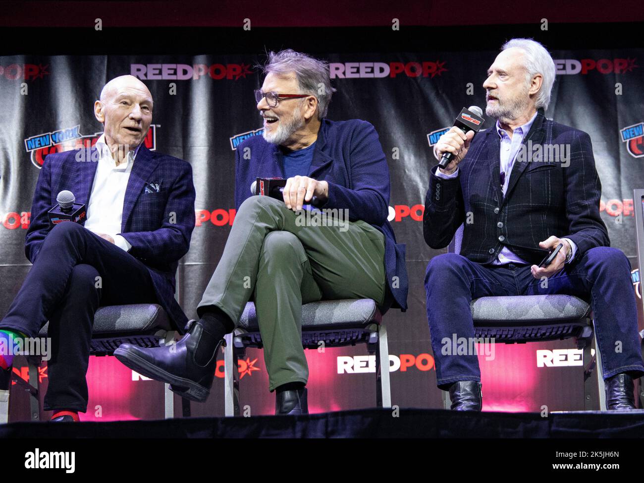 New York, USA. 08th Oct, 2022. Cast members from Paramount Plus's Syar ...