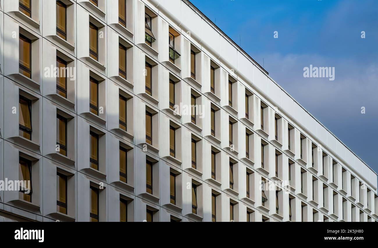 Rectangular windows texture on a modern building facade. Office ...