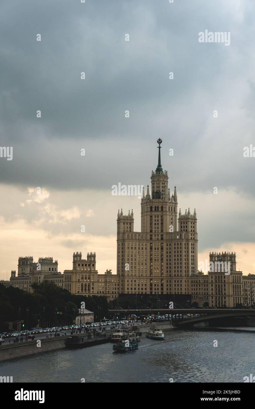 One of the Seven Sisters of Moscow, Russia. A group of seven ...