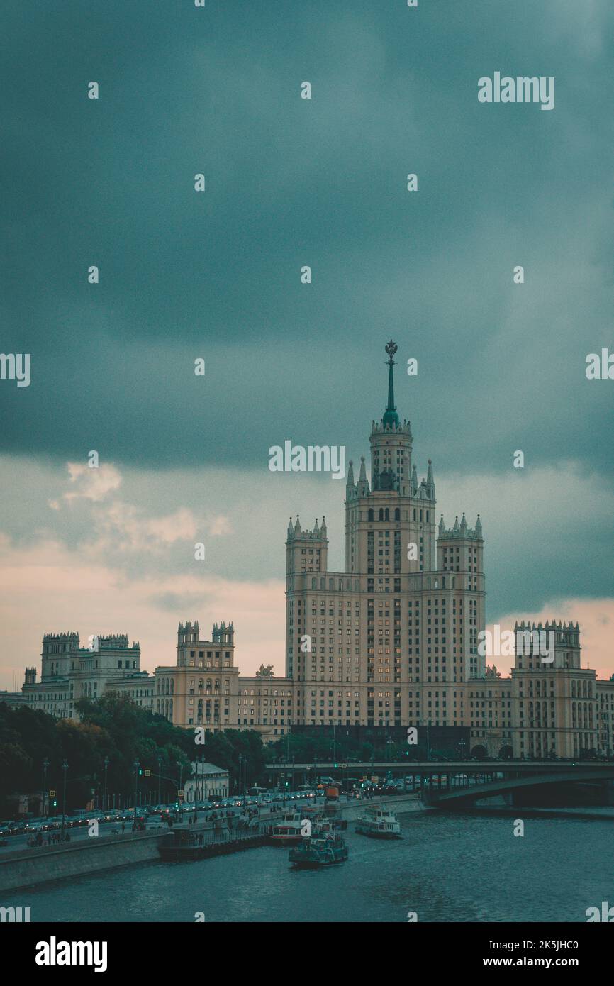 One of the Seven Sisters of Moscow, Russia. A group of seven ...