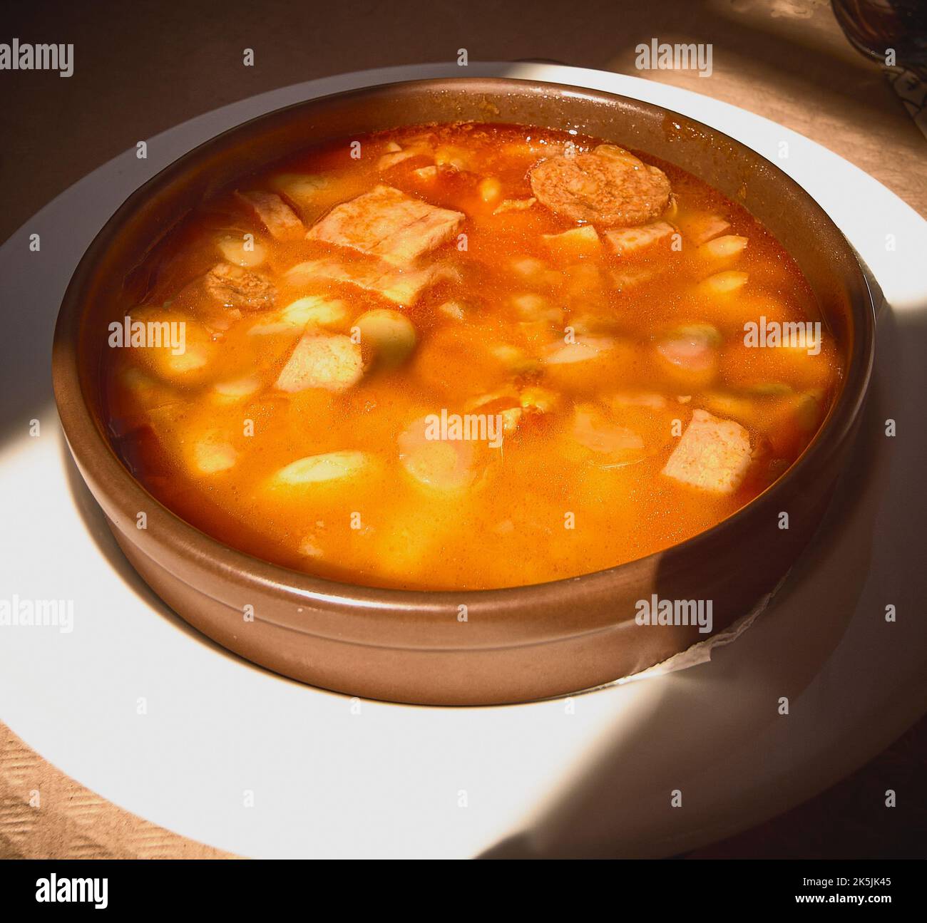 Typical dish of Fabada asturiana from the north of Spain Stock Photo ...