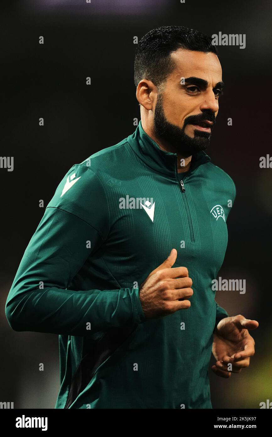 Herning - referee Mohammed Al-Hakim during the match between FC ...