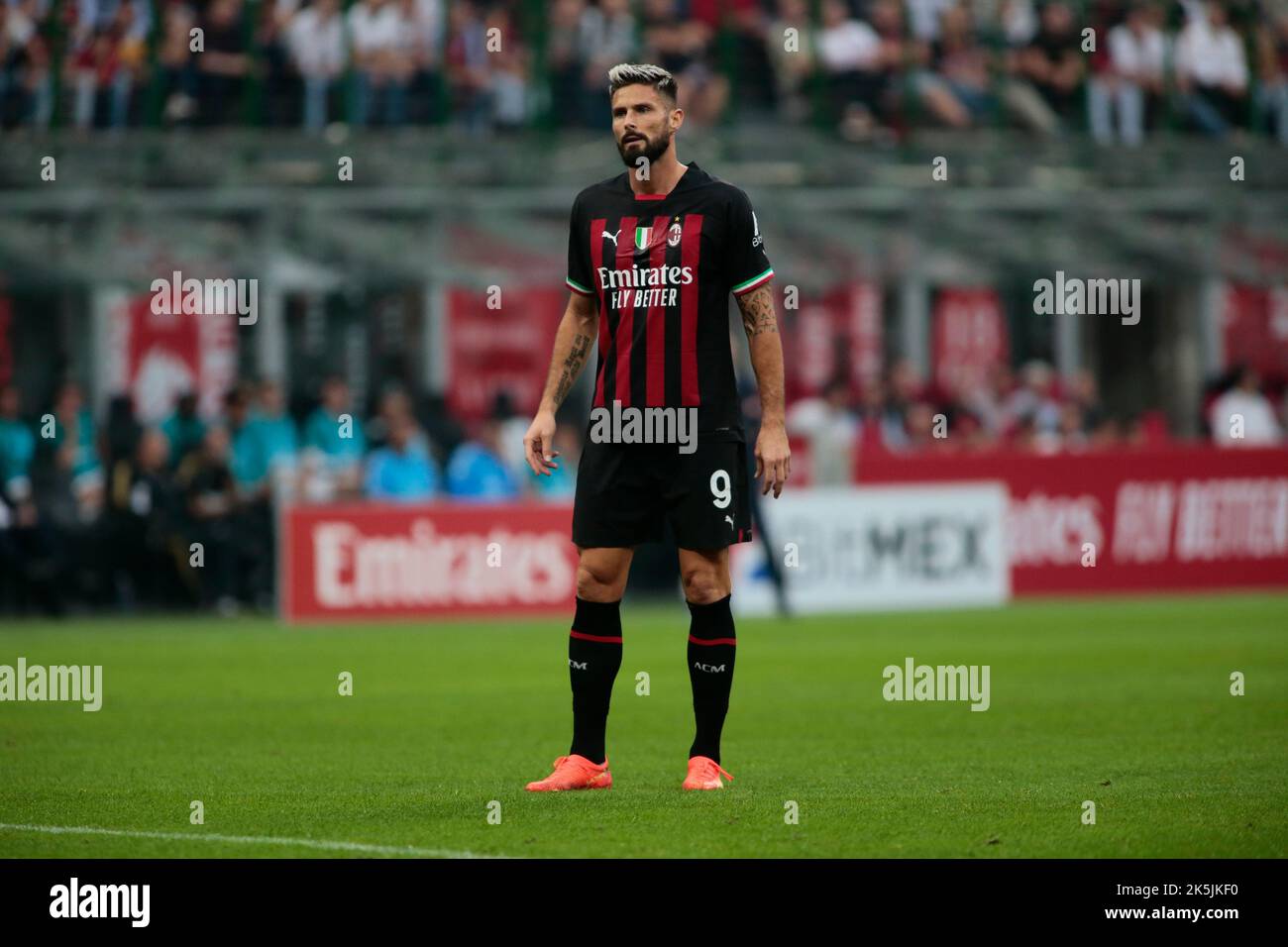 Oliver Giroud of Ac Milan during the Italian Serie a, football match ...