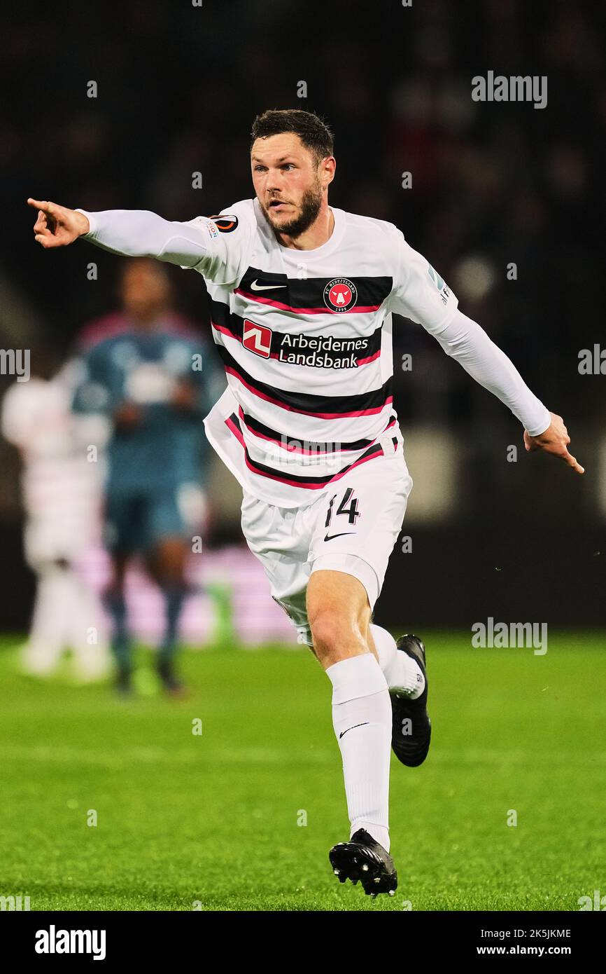 Herning - Henrik Dalsgaard of FC Midtjylland during the match between ...