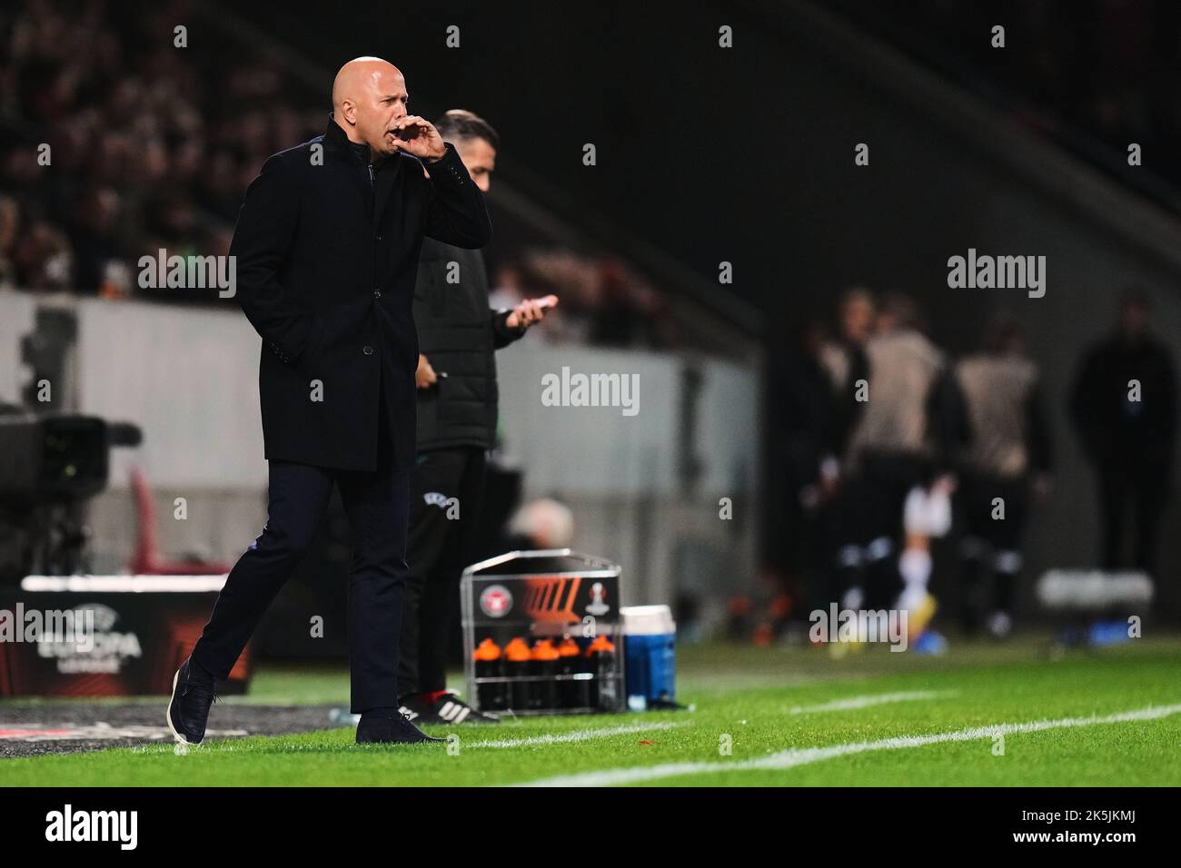 Herning - Feyenoord coach Arne Slot during the match between FC ...