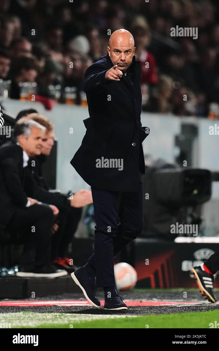 Herning - Feyenoord coach Arne Slot during the match between FC ...