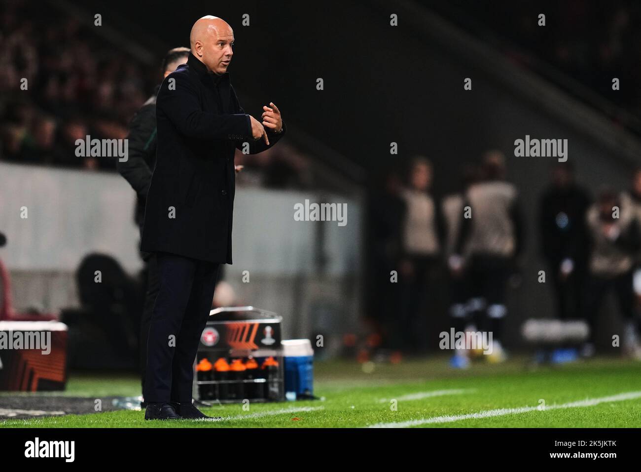 Herning - Feyenoord coach Arne Slot during the match between FC ...