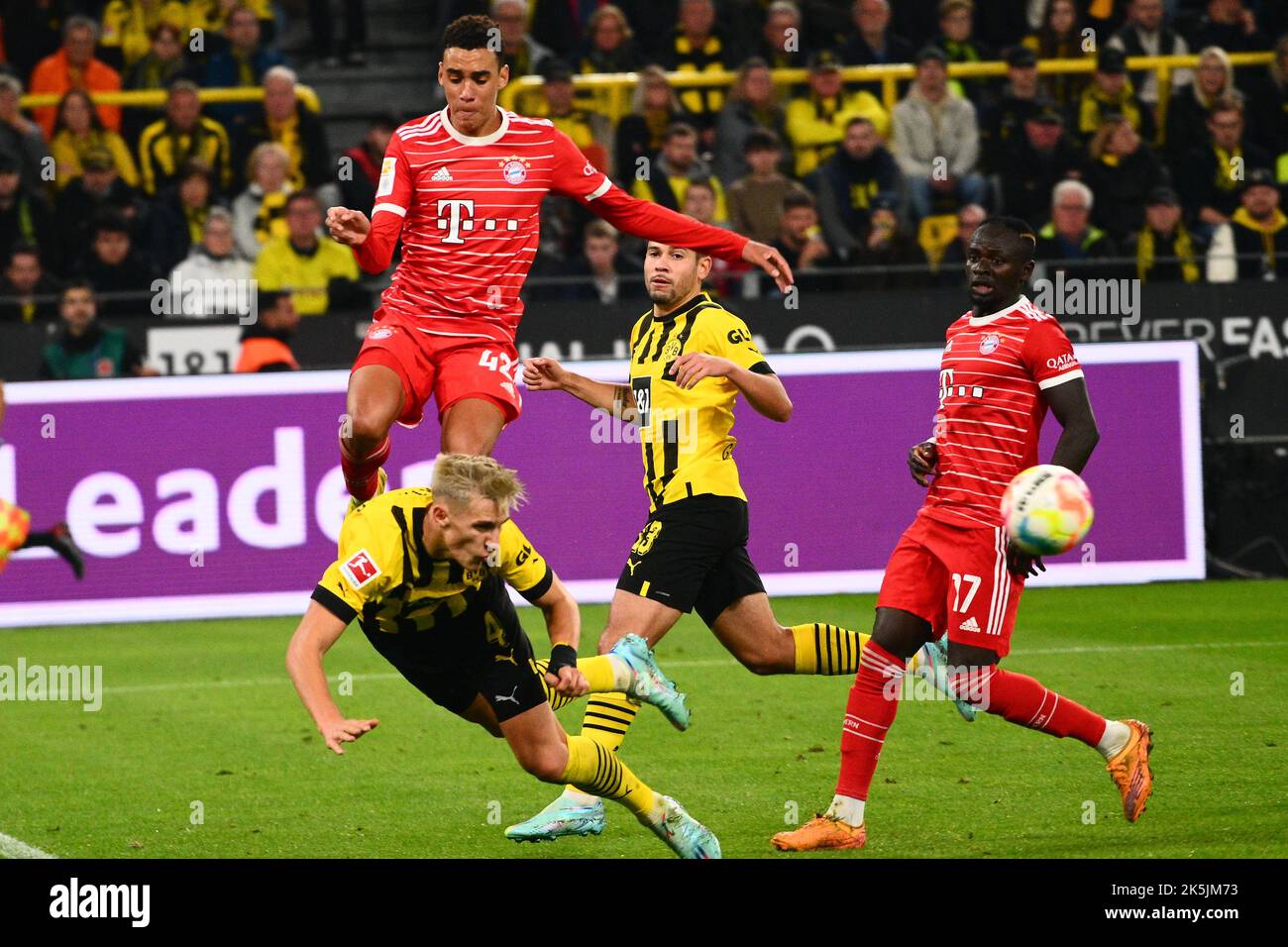 DORTMUND, GERMANY - OCTOBER 8, 2022: Jamal Musiala. The football match ...