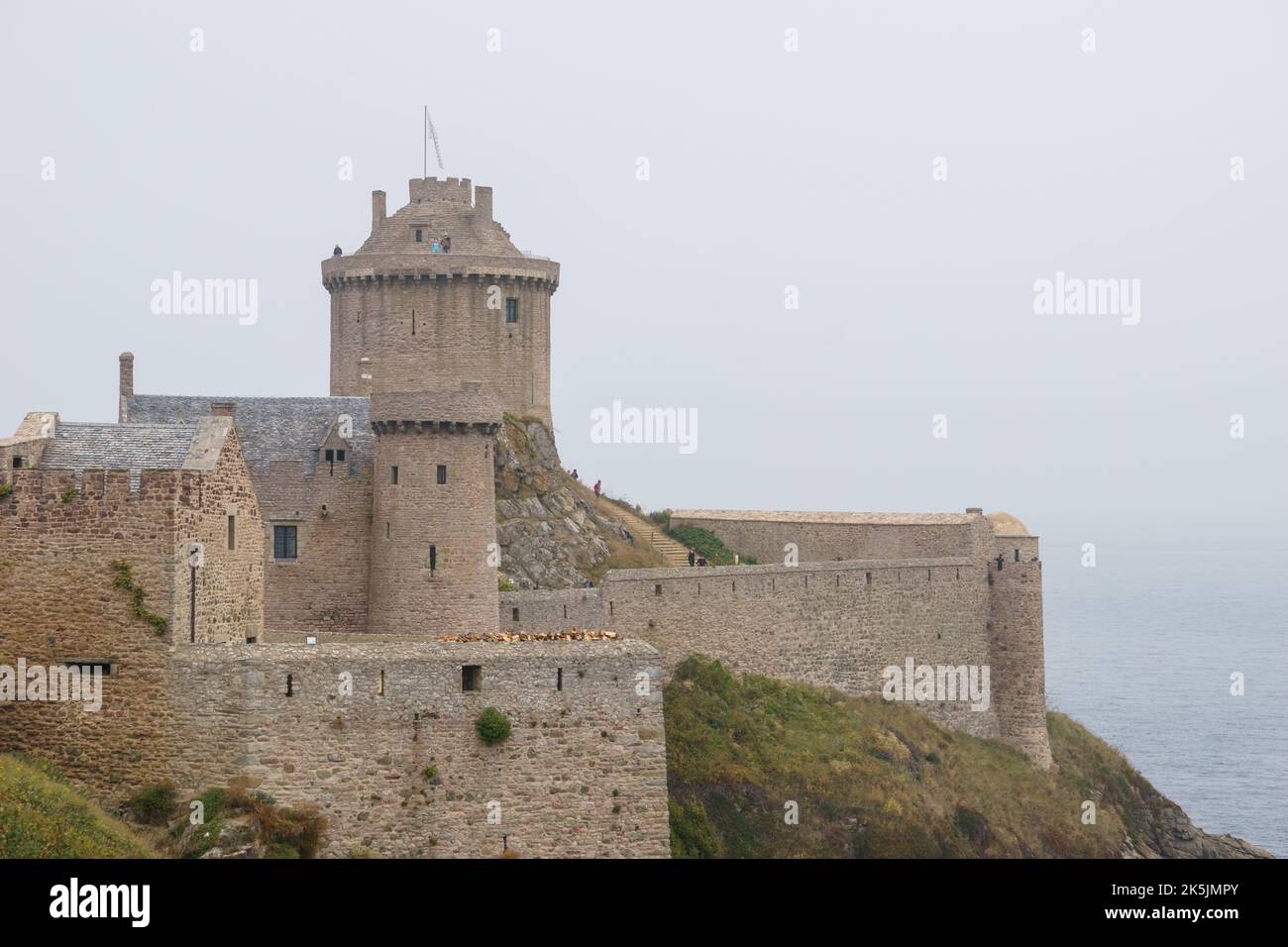 Famous ancient Fort-La-Latte castle on the Cote d'Emeraude, near Cap ...
