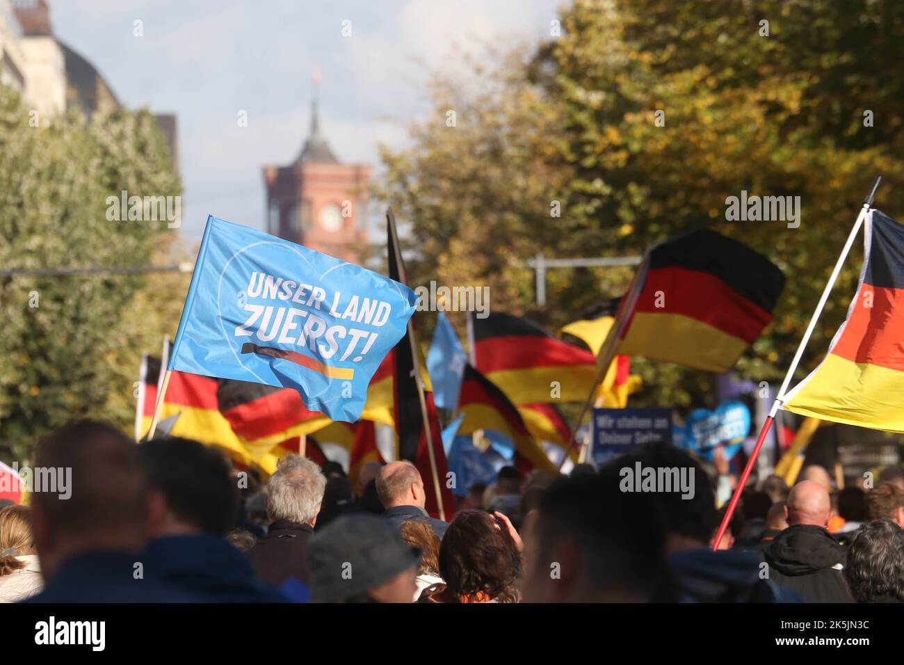 Berlin, Germany. 8th Oct, 2022. Members of the AfD party, (Alternative ...