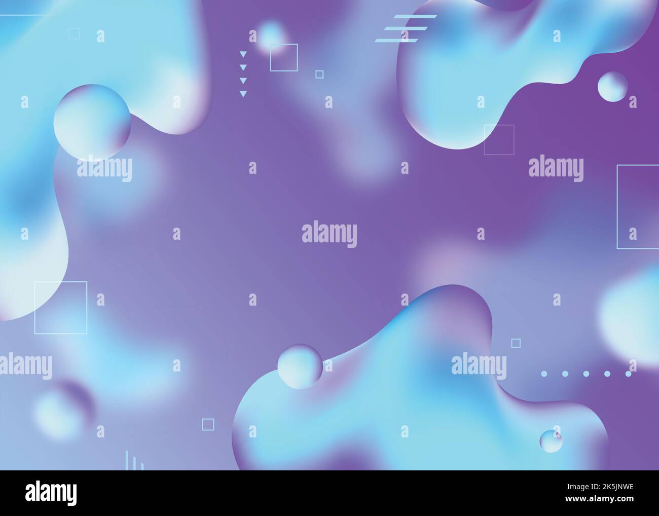 Fluid neon holographic abstract design elements cards collection of six ...