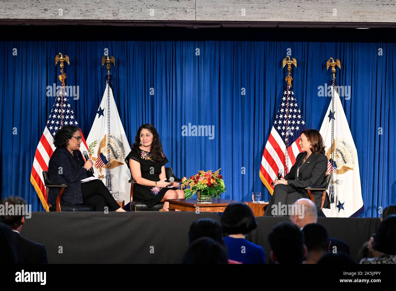 U.S. Vice President KAMALA HARRIS leads a roundtable conversation on ...