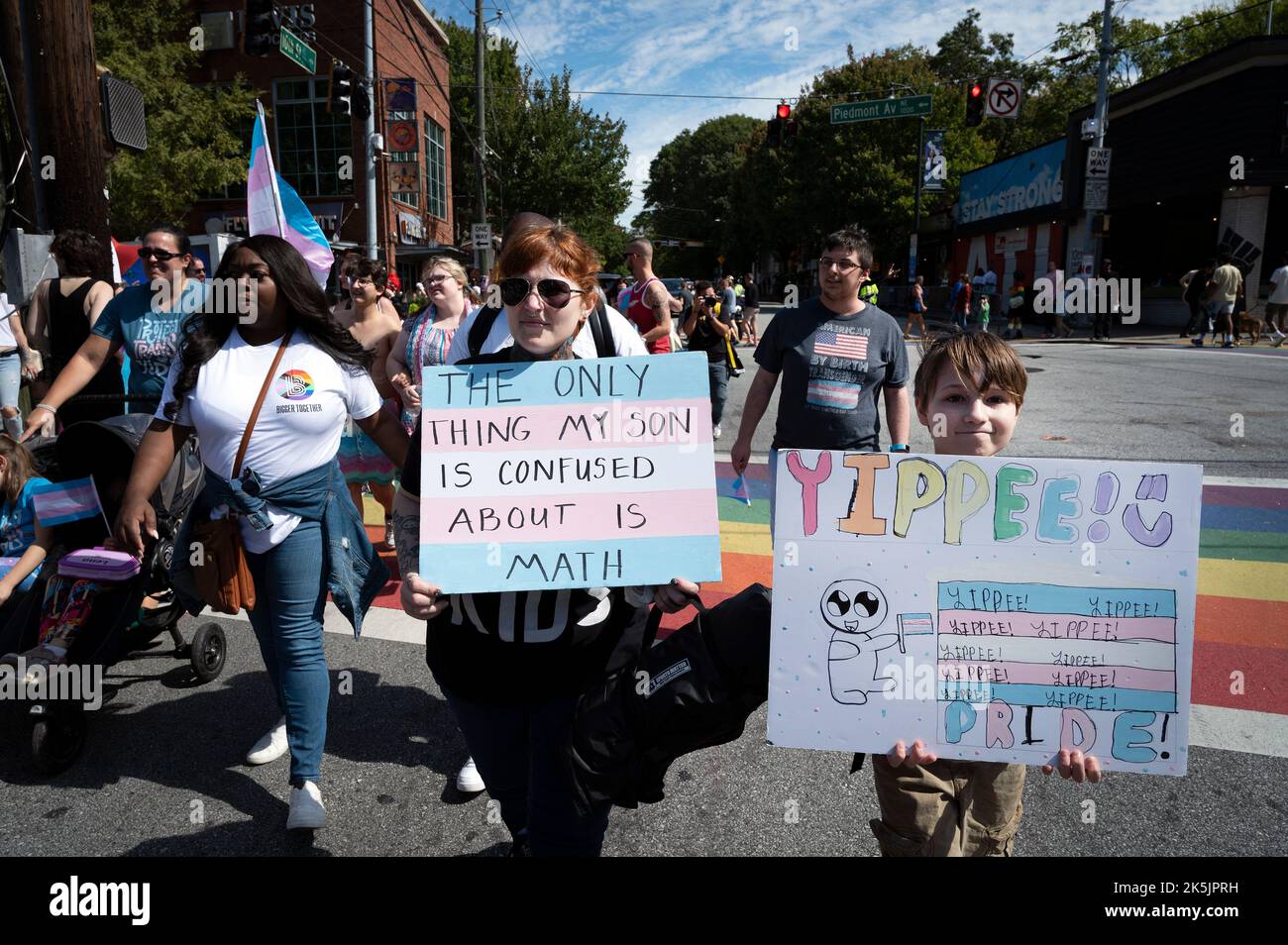 Atlanta, Georgia, USA. 8th Oct, 2022. Hundreds of transgender, non ...